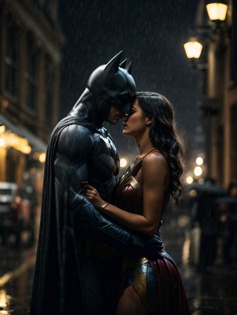 Photoreal Batman Kissing Wonderwoman Night3d Reali By Qss1998 On Deviantart