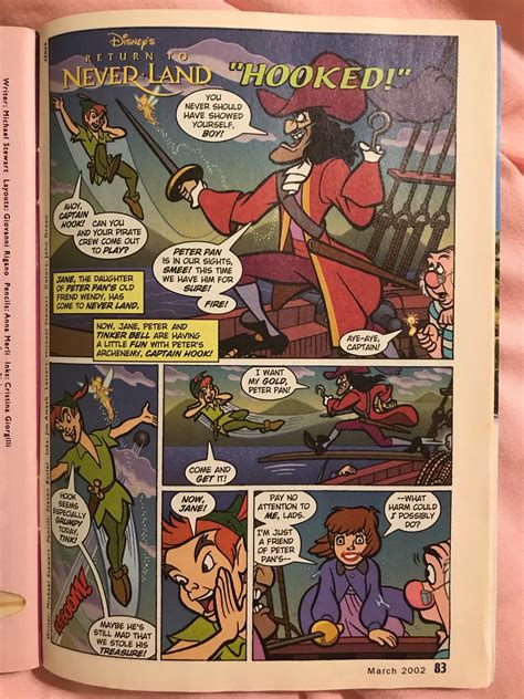 A Peter Pan In Return To Never Land Comic In The March 2002 Edition Of