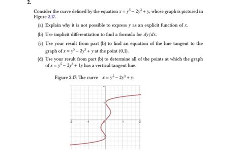 solved consider the curve defined by the equation x y 5
