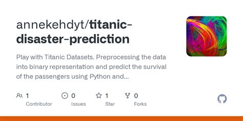 Github Annekehdyt Titanic Disaster Prediction Play With Titanic Datasets Preprocessing The