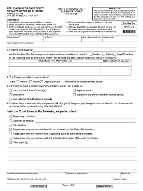 2014 Form Ct Jd Fm 222 Fill Online Printable Fillable Blank Pdffiller
