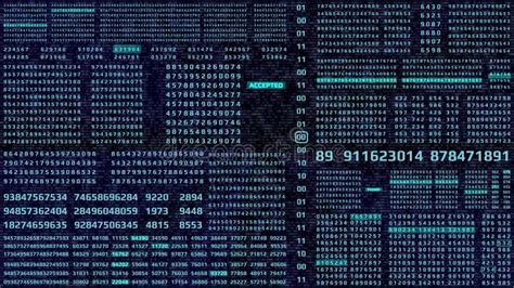 hud futuristic digital data number code animation for screensaver background stock video