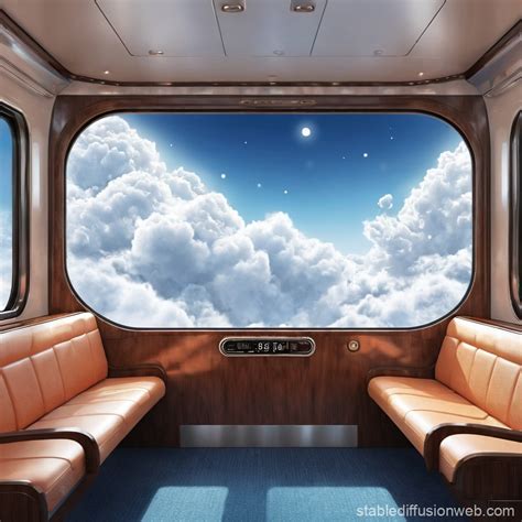 Passenger Train Station Building In The Cloud Shape Stable Diffusion