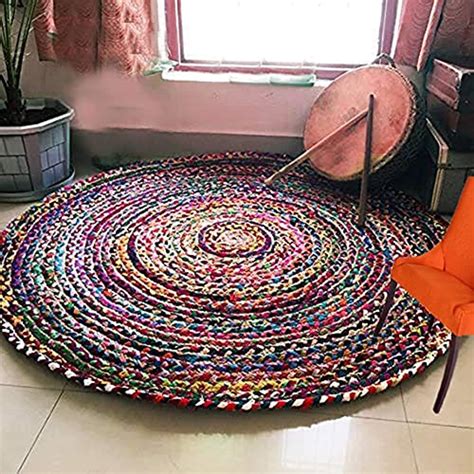 Suryansh Handloom Multi Cotton Reversible Hand Woven Decorative Rug