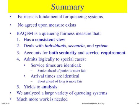 How Fair Is Your Queue Hanoch Levy Ppt Download