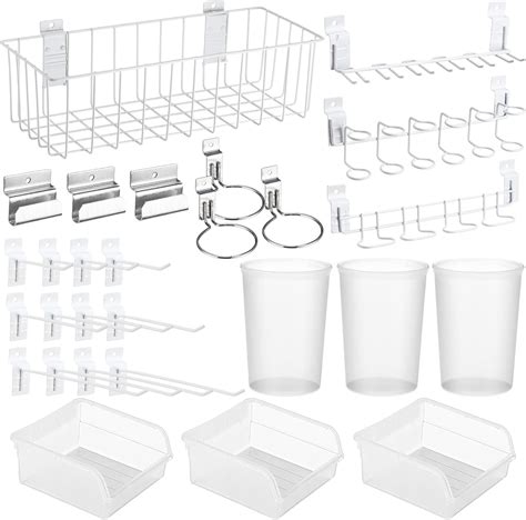 Sunnychicc 28 Pcs Slatwall Accessories Organizer Kit