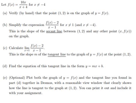 solved let f x x 410x for x −4 a verify by hand that