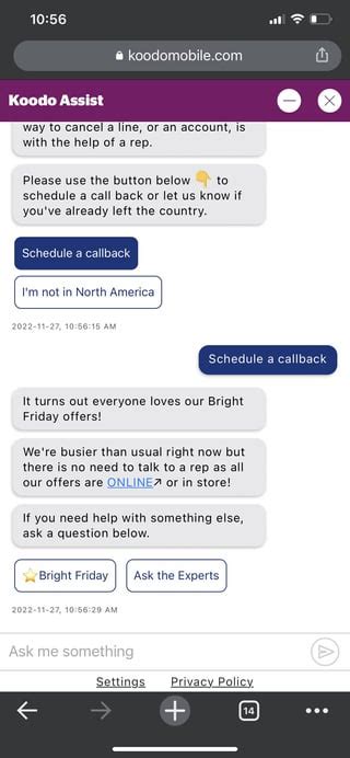 Look How Ridiculous This Is I Have To Schedule A Callback To Cancel My