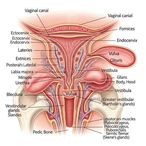 Vaginal Canal Anatomy Illustration Female Reproductive System Ai