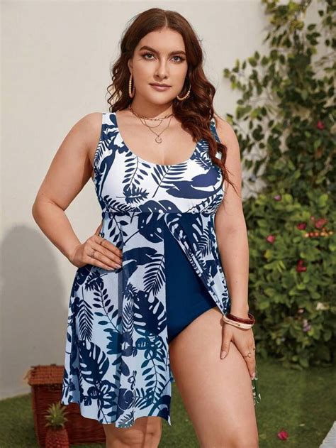 Купальник слитный Женский синяя волна размер 54 Плавание Средняя Китай Без застежки Цветочный