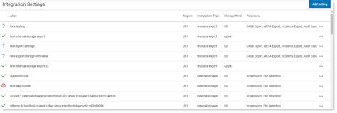 Integration Settings