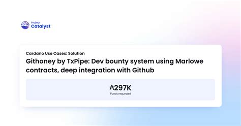Githoney By Txpipe Dev Bounty System Using Marlowe Contracts Deep Integration With Github