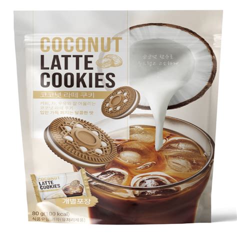 유앤아이 코코넛 라떼 쿠키 80g 배민 장보기∙쇼핑