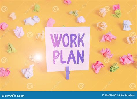 Word Writing Text Work Plan Business Concept For Project To Be Accomplished And Outlines How It