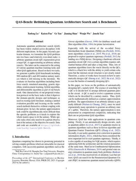 5123 Qas Bench Rethinking Quan Pdf Quantum Computing Matrix Mathematics