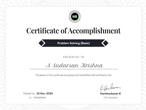 Hackerrank Problemsolving Certification Programming