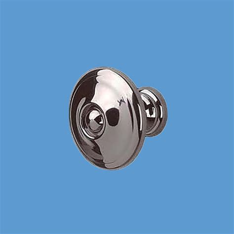 Cabinet Knob Nickel Black Solid Brass 1 Dia