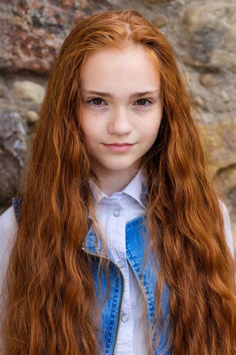 Beautiful Red Haired Girl Stock Image Image Of Face 73777515