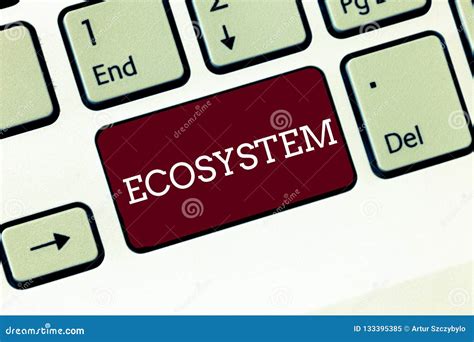 Handwriting Text Ecosystem Concept Meaning Biological Community Of Interacting Organisms And