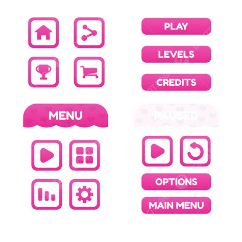 Rpg Game Vector Hd Images Set Of Game Menu Selection For Rpg And Adventure Game Game Gaming