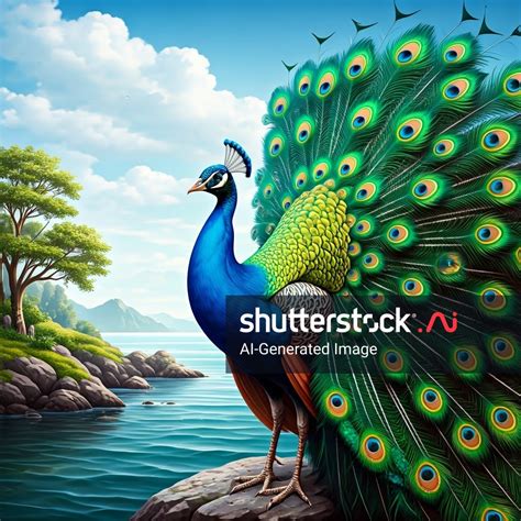 Beautiful 3d Peacock Open Feather On Ai Generated Image 2577086773 Shutterstock