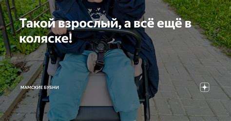 Такой взрослый а всё ещё в коляске Мамские бубни Дзен