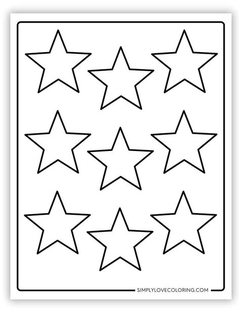 Printable Star Template Printable Rounded Star Template