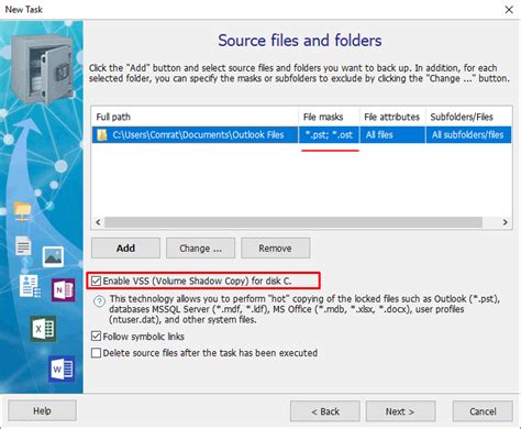 Vss Backup Shadow Copying Of Locked Files Such As Outlook Pst