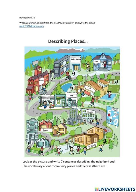 Describing Places English As A Second Language Esl Activity Live