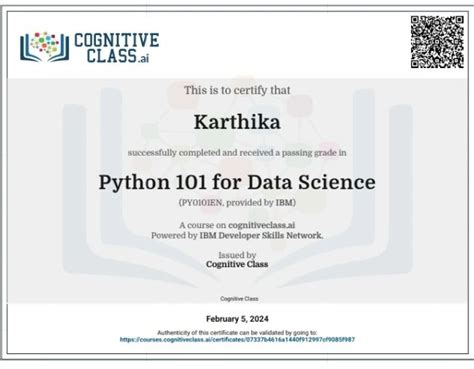 Karthika P On Linkedin Ibm Cognitive Class Ai Succesfully 🎊 Completed