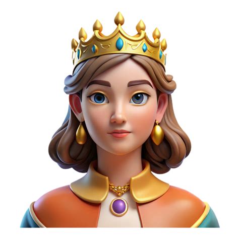 Exquisite Harmonious Modern Portrait Of A Regal Queen With A Crown Of