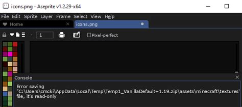 Solved Error With My Mc Texture Pack Help Aseprite Community