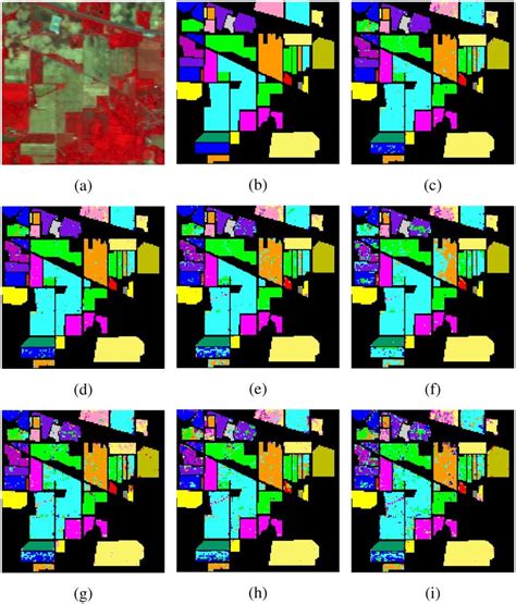 Classification Maps Of The Aviris Indian Pine Dataset A Pseudo Color