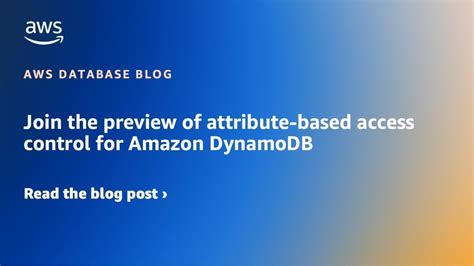 Learn About Attribute Based Access Control For Dynamodb Elizabeth