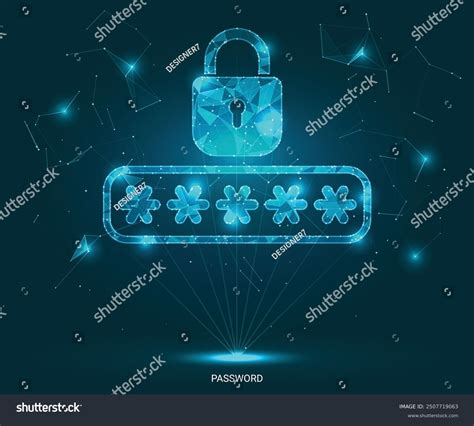 Strong Password Security Protection Stock Vector Royalty Free
