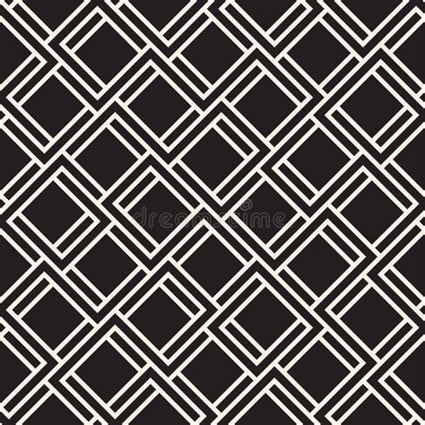 Vector Seamless Lattice Pattern Modern Stylish Texture With Monochrome Trellis Repeating