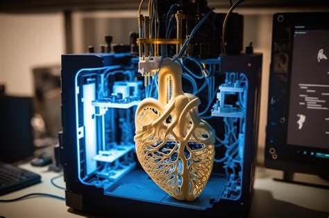 Premium Ai Image Creating Artificial Heart Medical 3d Printing Of
