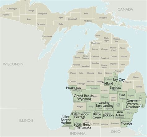 Michigan State Zip Code Map