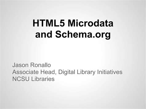 html5 microdata and