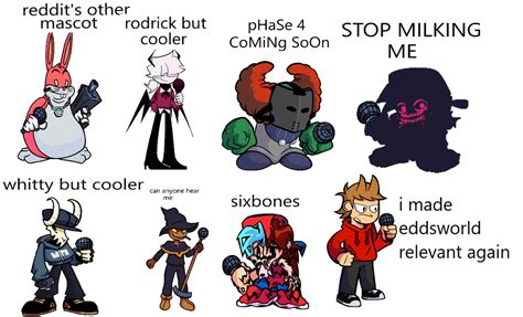 Every Fnf Mod Character In A Nutshell 2 Fridaynightfunkin