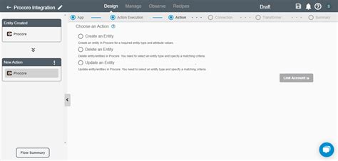 Procore Actions Connect Ipaas