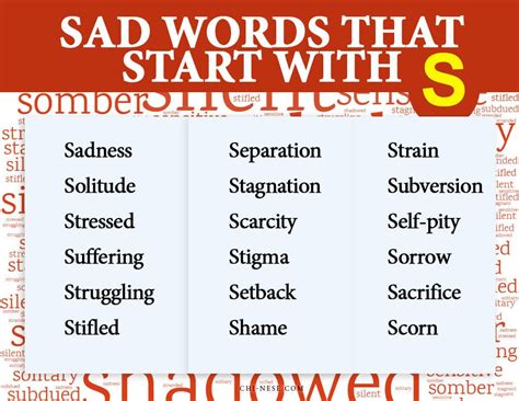 Sad Words That Start With S 70 Ways To Describe Heavy Feelings