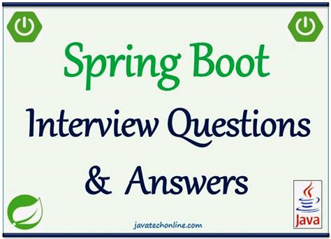 Spring Boot Framework Interview Questions For Beginners In Java