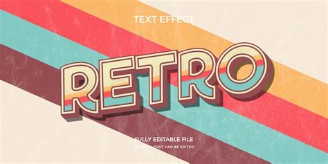 Premium Vector Retro Text Effect