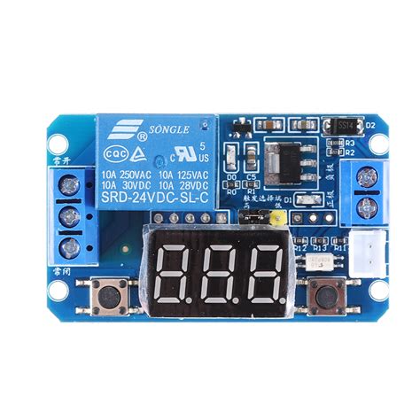 24v Trigger Time Delay Relay Module With Led Digital Display 0 999s 0