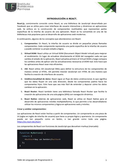 Introduccion A React 2023 Pdf