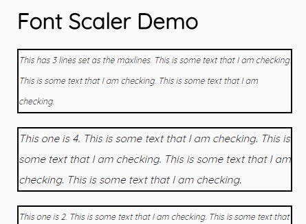 Resize Text To Fit Max Number Of Lines Fontscaler Jquery Text Plugins