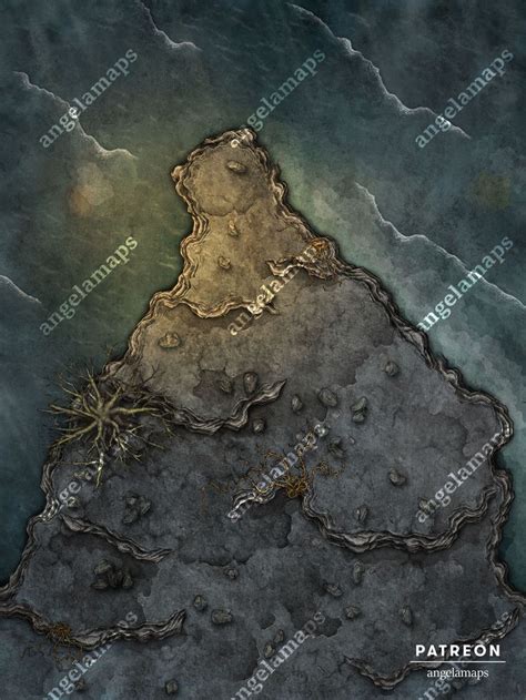 Dark And Rocky Cliff Map
