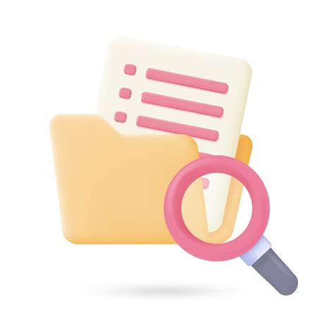 Premium Vector Vector Icon Magnifying Glass On Document Isometric 3d Style