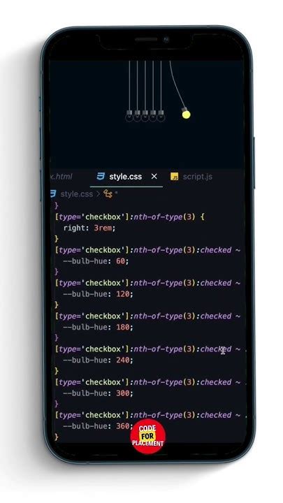 Bulb Pendulum Css Html Js Shorts Youtube